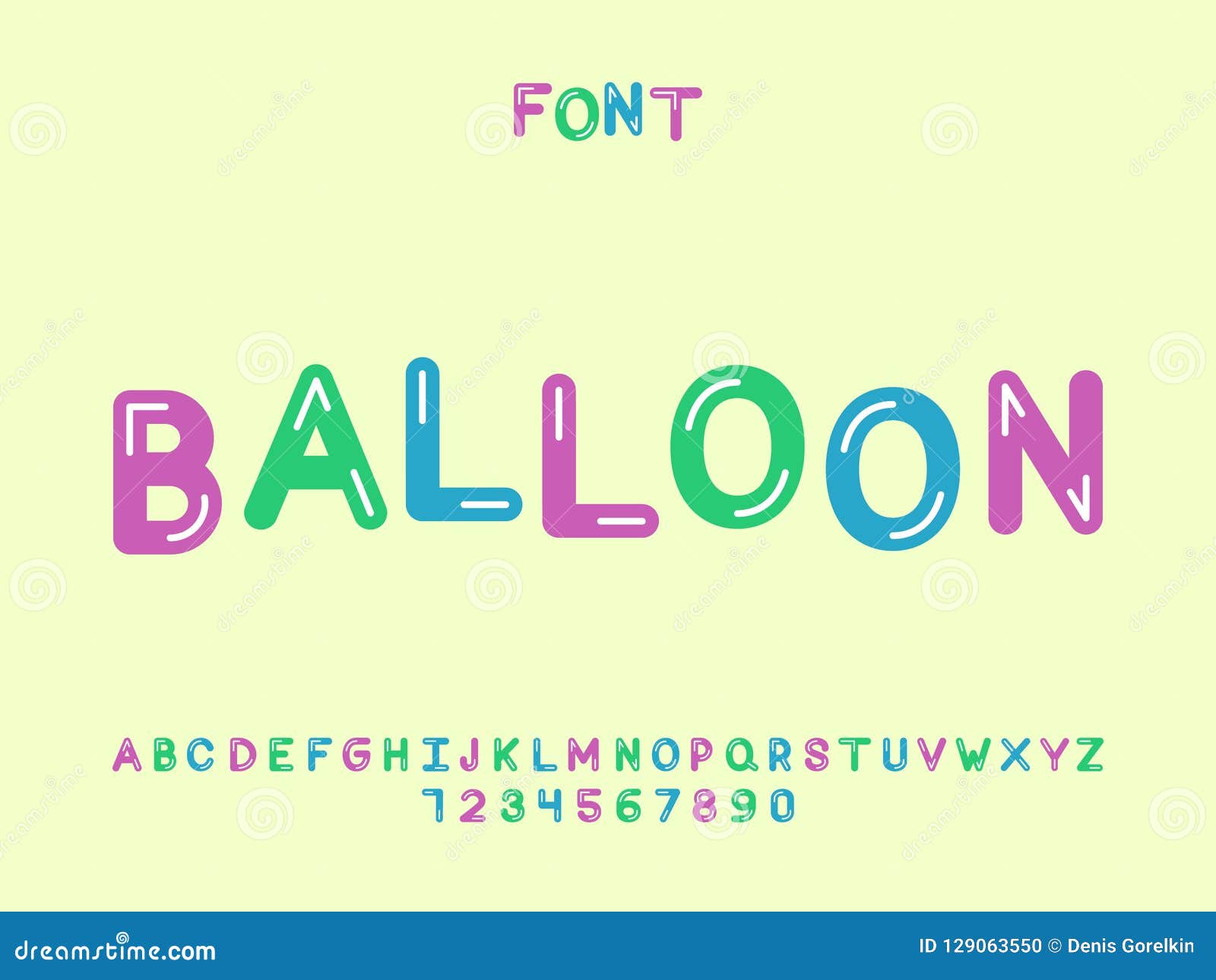 Fuente Del Globo Alfabeto Del Vector Ilustración del Vector ...