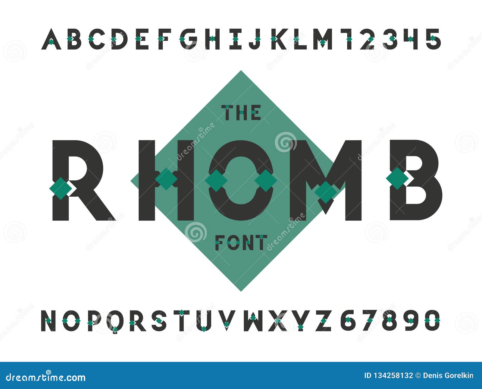 Fuente Del Rombo Alfabeto Del Vector Ilustración del Vector ...