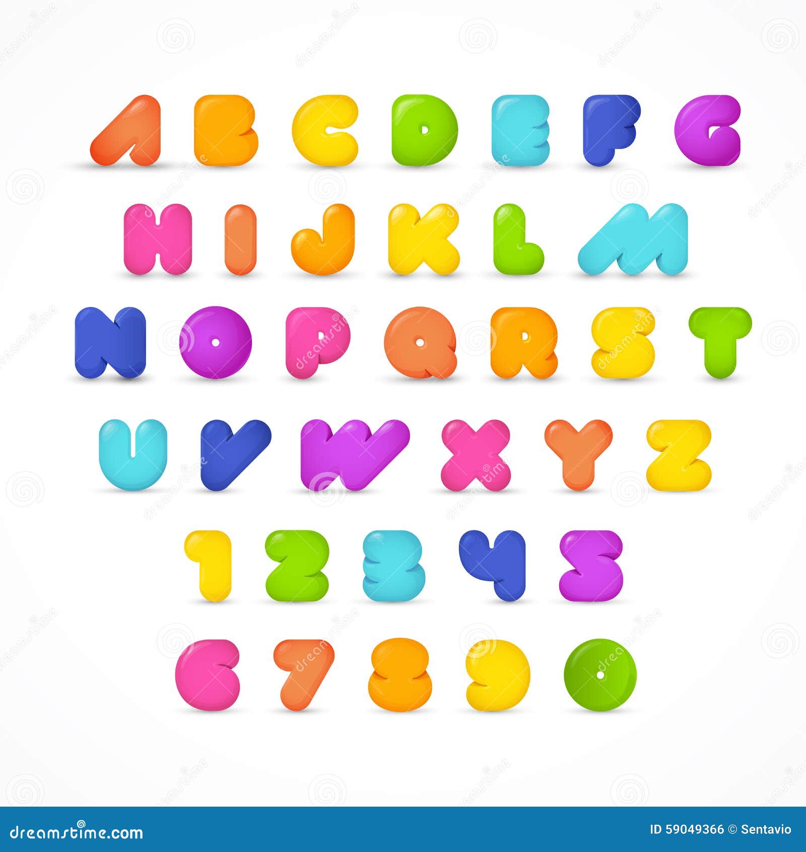 Fuente Llena Gomosa Elegante De ABC Stock de ilustración - Ilustración ...