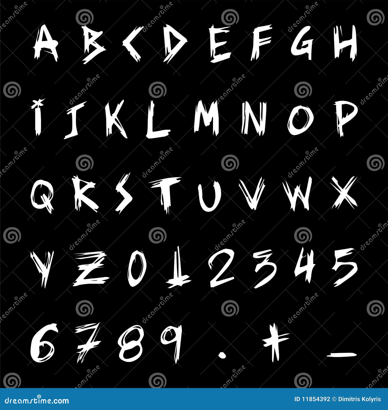 Fuente rasguñada stock de ilustración. Ilustración de cartas - 11854392