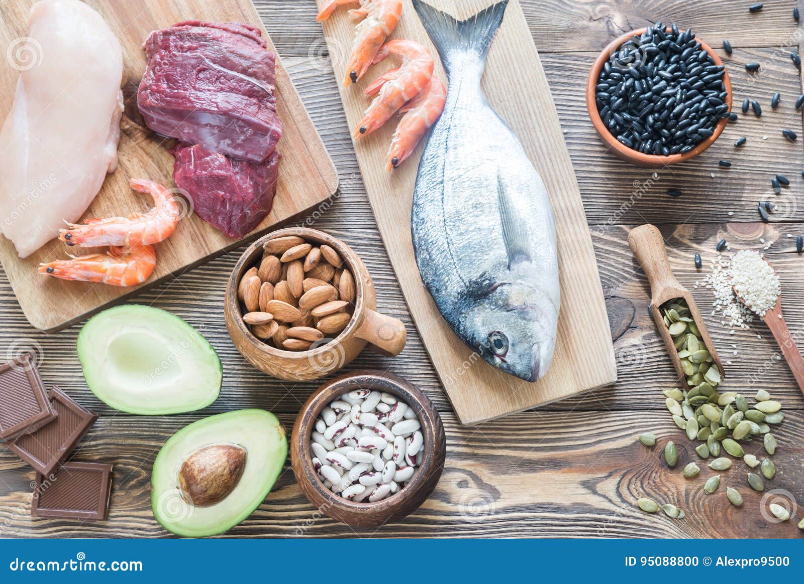 Fuentes De La Comida De Cinc Foto de archivo - Imagen de fruta, fresco ...