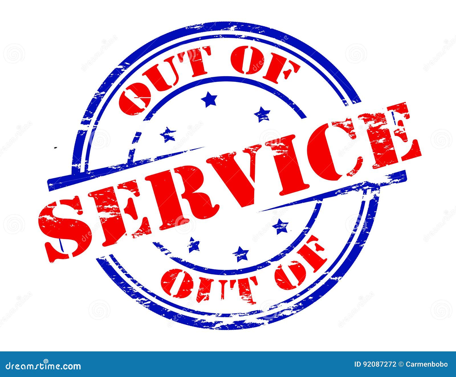 Fuera de servicio stock de ilustración. Ilustración de emplee - 92087272