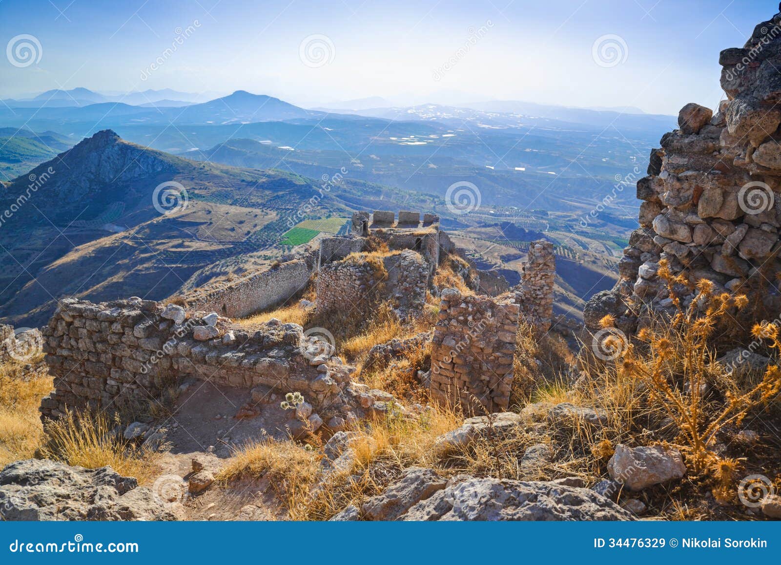 Fuerte Viejo En Corinto, Grecia Imagen de archivo - Imagen de paisaje ...