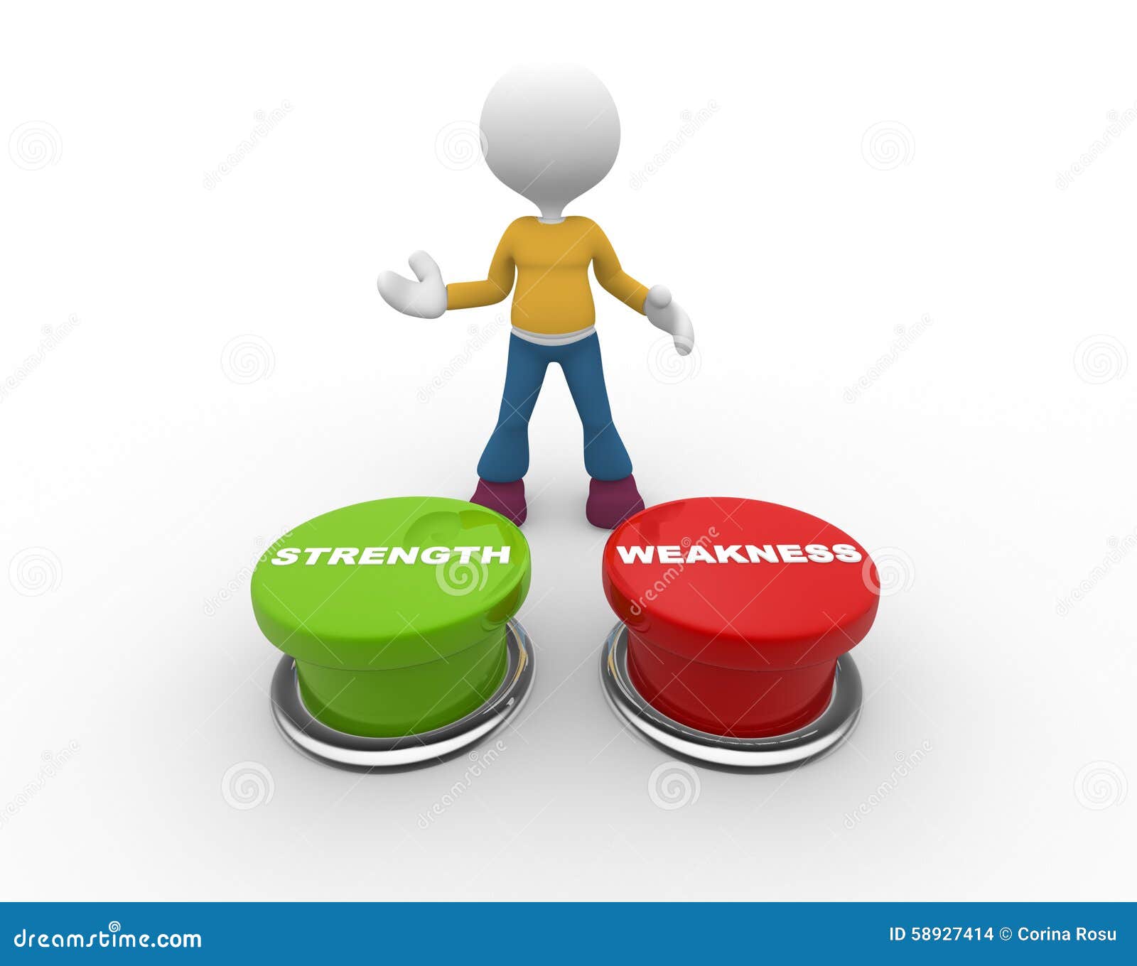 Fuerza contra la debilidad stock de ilustración. Ilustración de ...