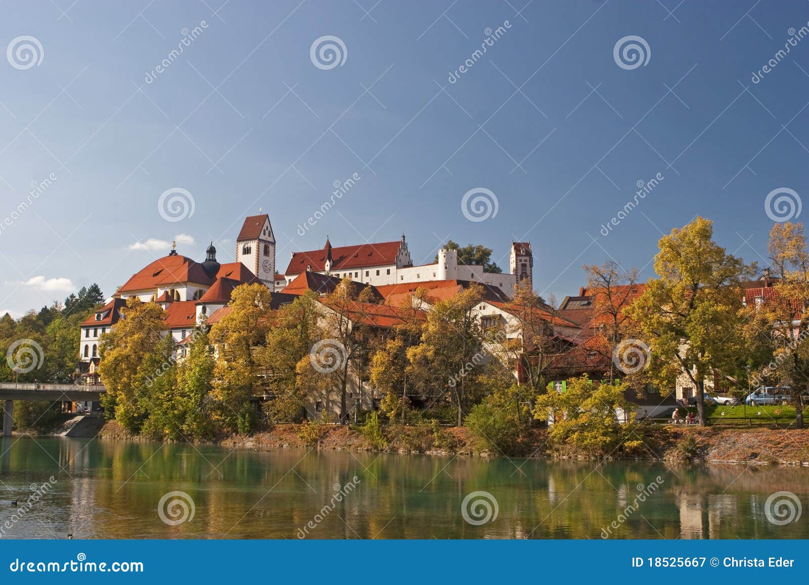 Fuessen in Bavaria stock image. Image of sankt, castle - 18525667
