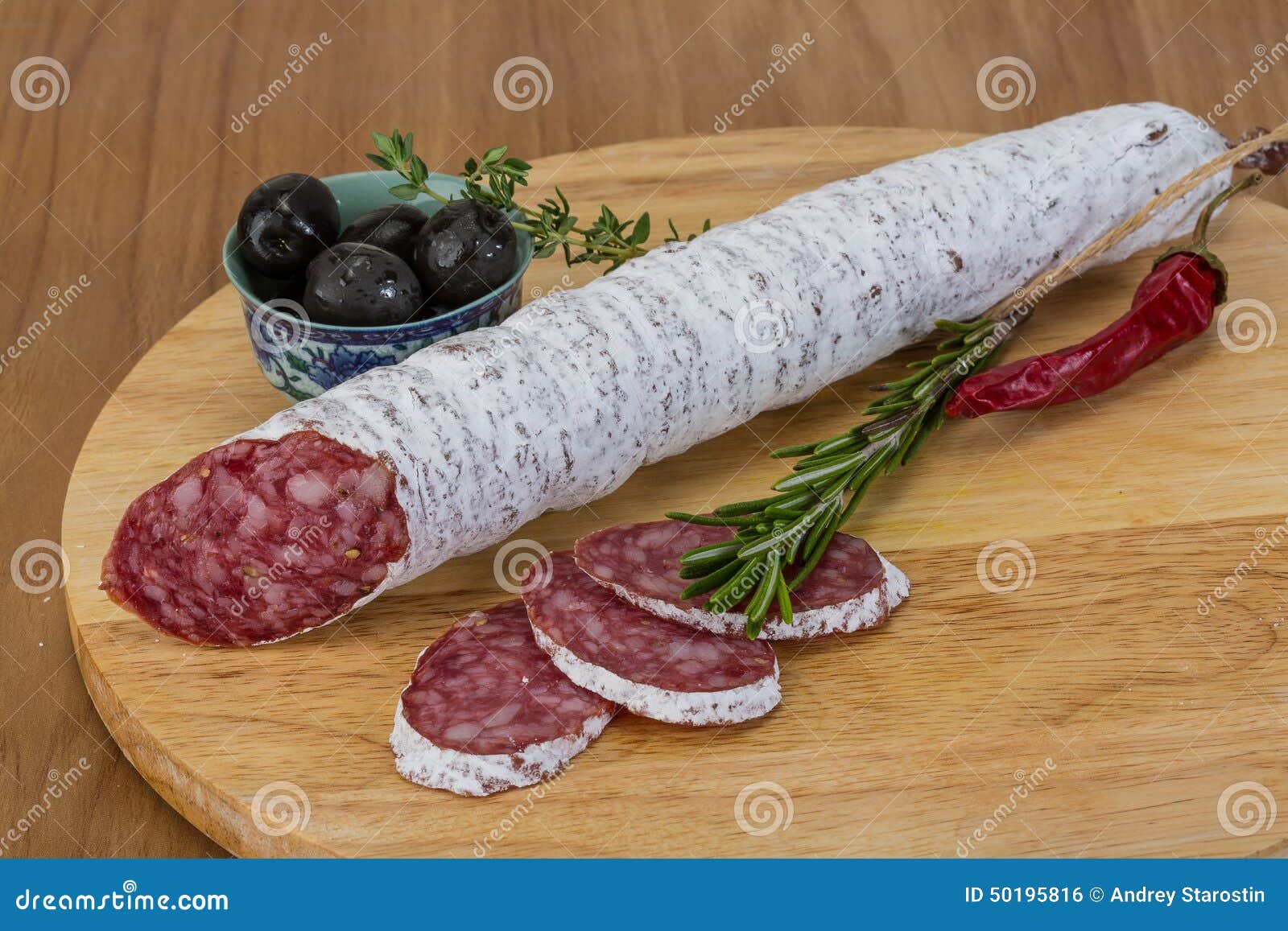 Fuet sausage stock photo. Image of salchichon, serrano - 50195816