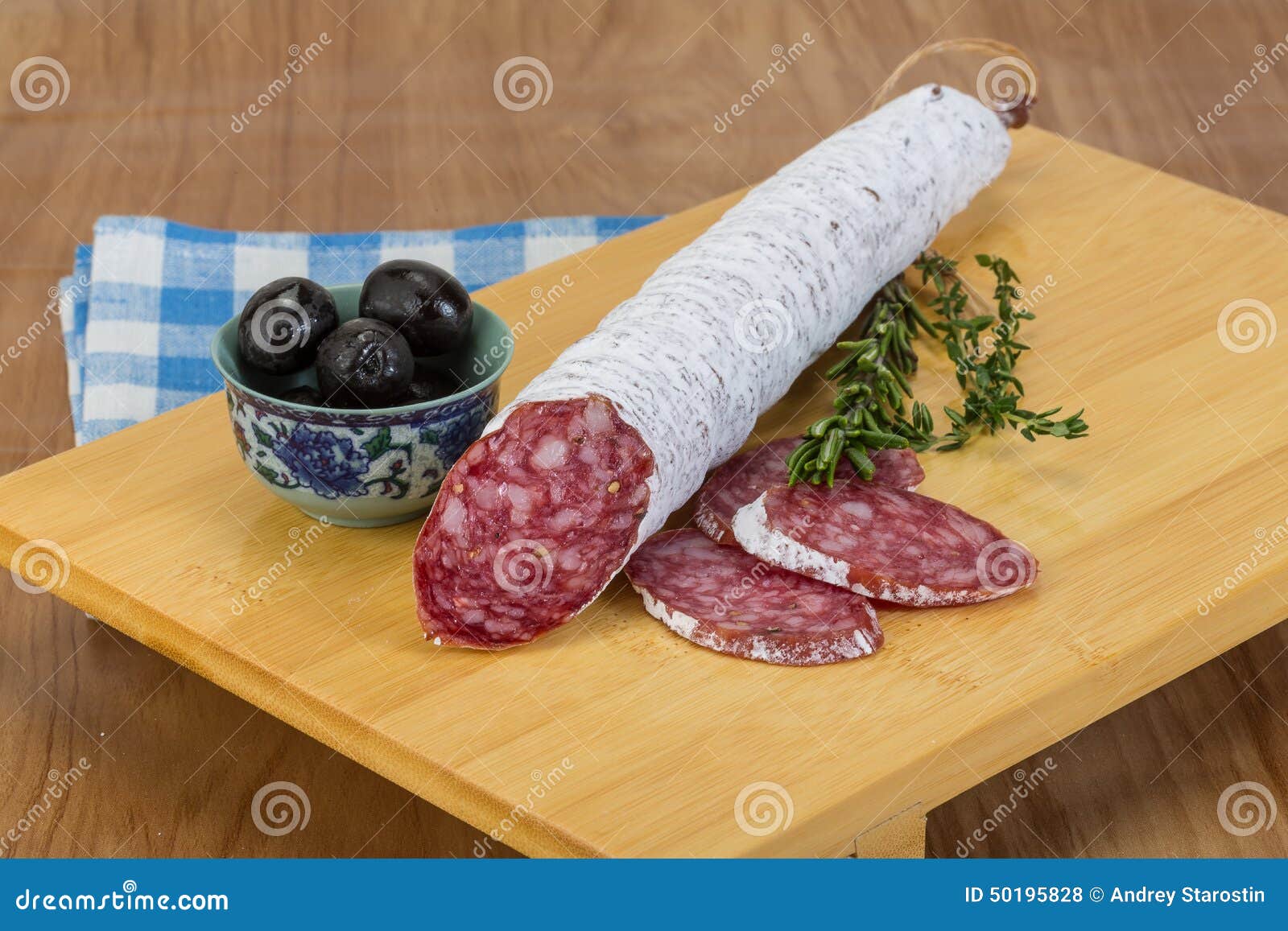 Fuet sausage stock photo. Image of spain, chorizo, catalonia - 50195828