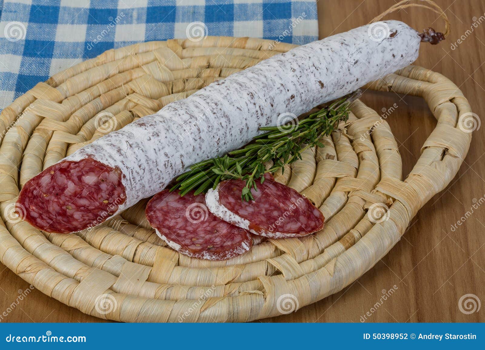 Fuet sausage stock photo. Image of culinary, gastronomy - 50398952