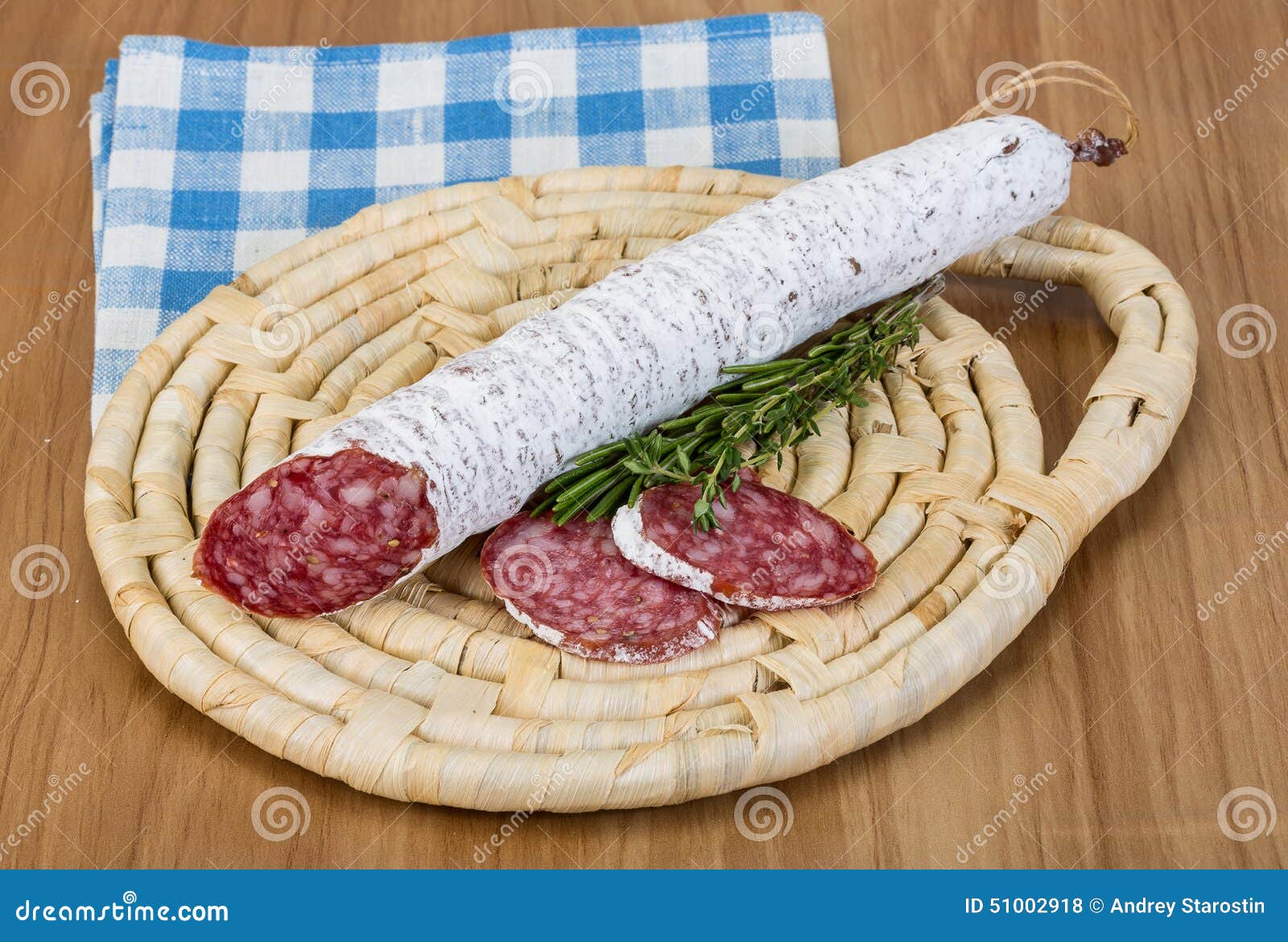 Fuet sausage stock photo. Image of slices, embutido, cured - 51002918