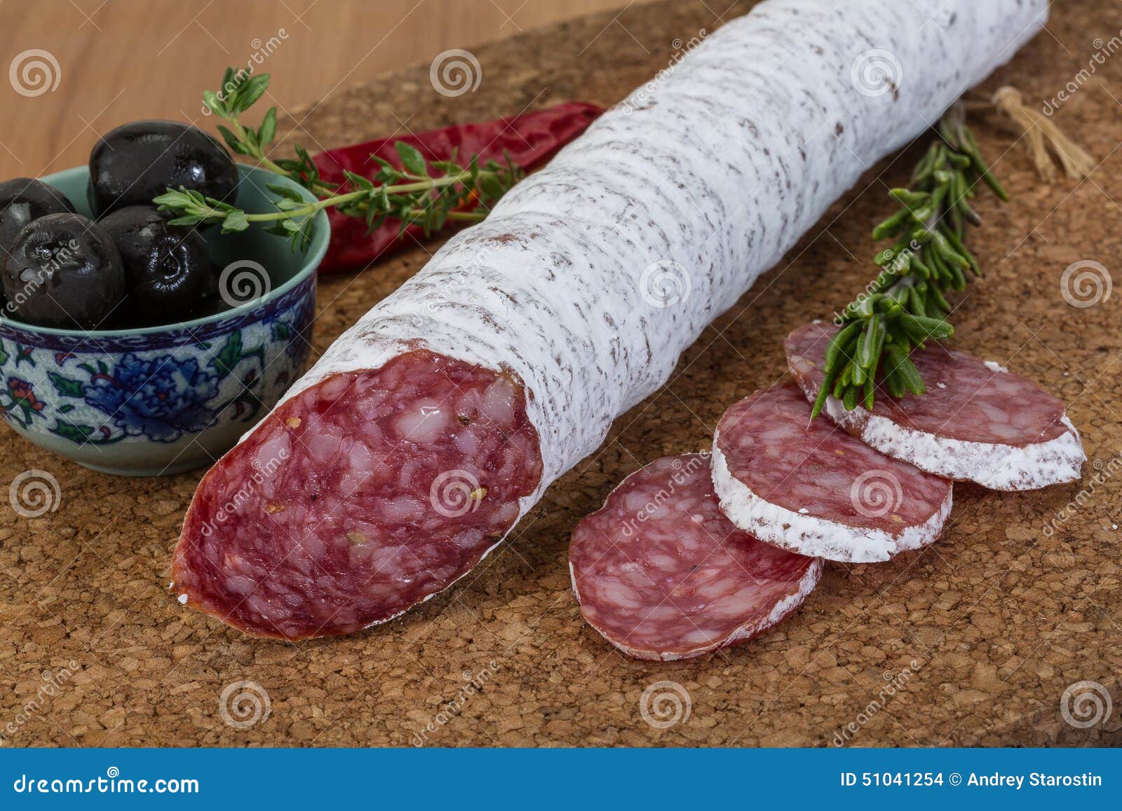 Fuet sausage stock photo. Image of salami, gastronomy - 51041254