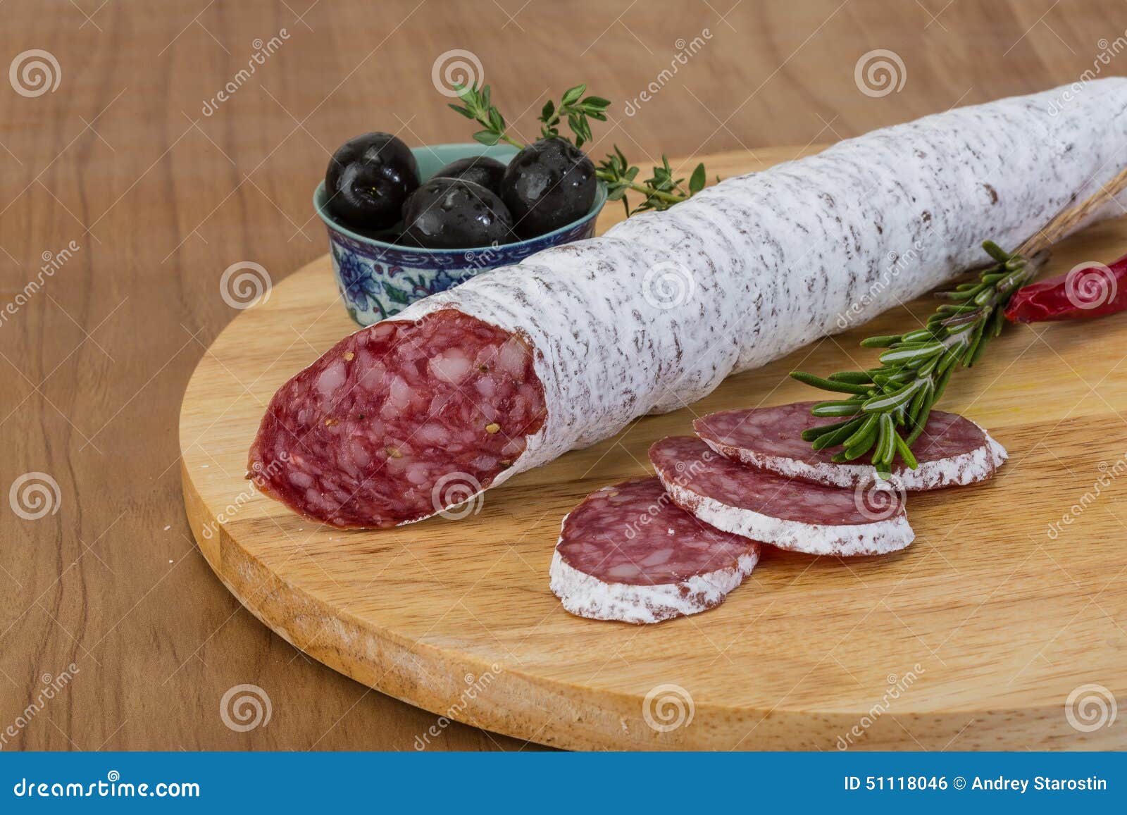 Fuet sausage stock photo. Image of catalonia, cured, horizontal - 51118046