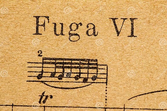 Fuga musical notes stock photo. Image of notes, antique - 63655768