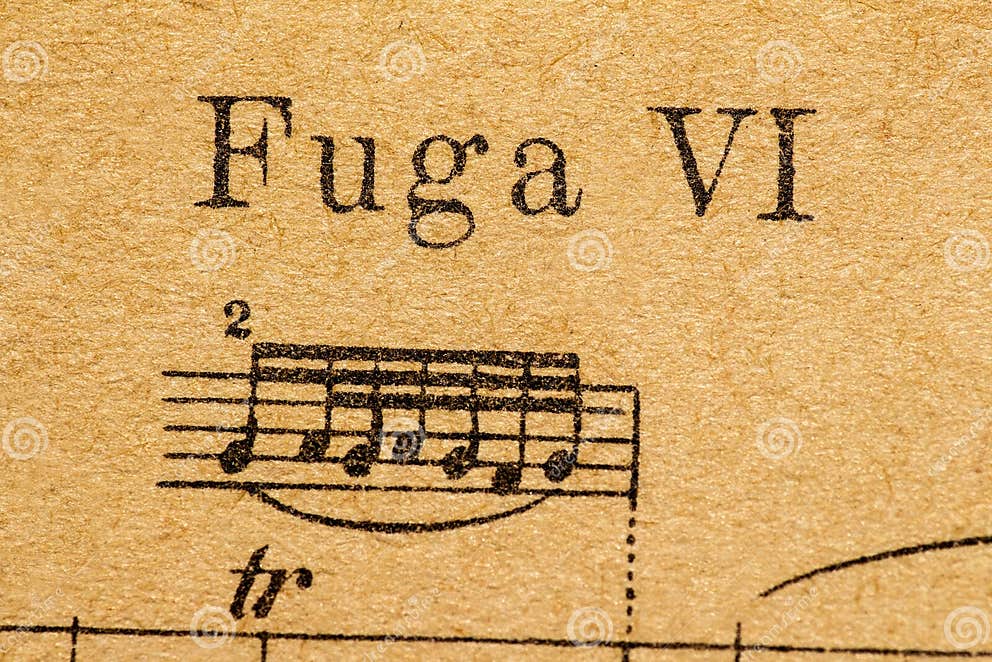 Fuga musical notes stock photo. Image of notes, antique - 63655768