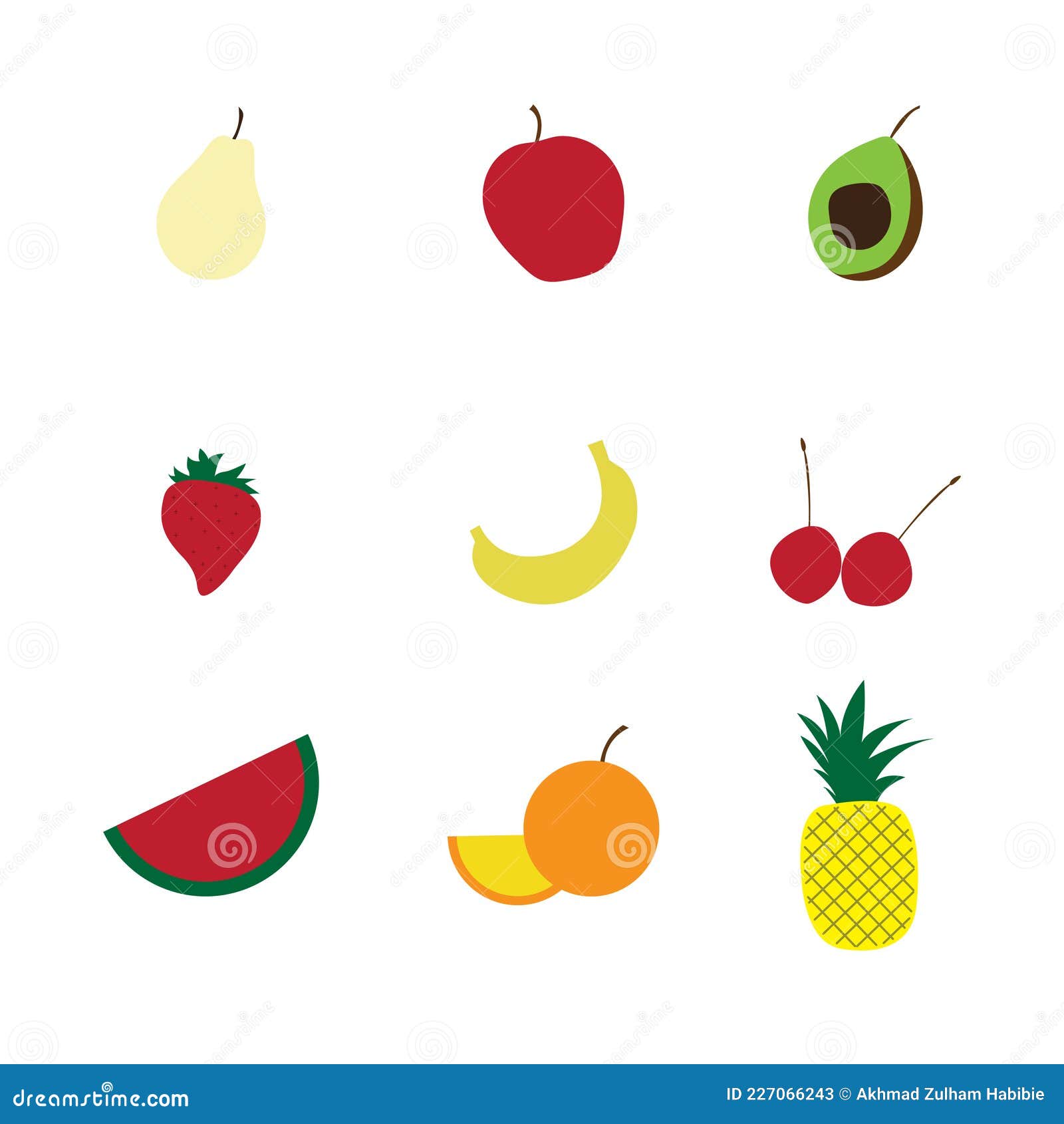 Fresh Fuits Logo Design Organic Vector Illustration | CartoonDealer.com ...