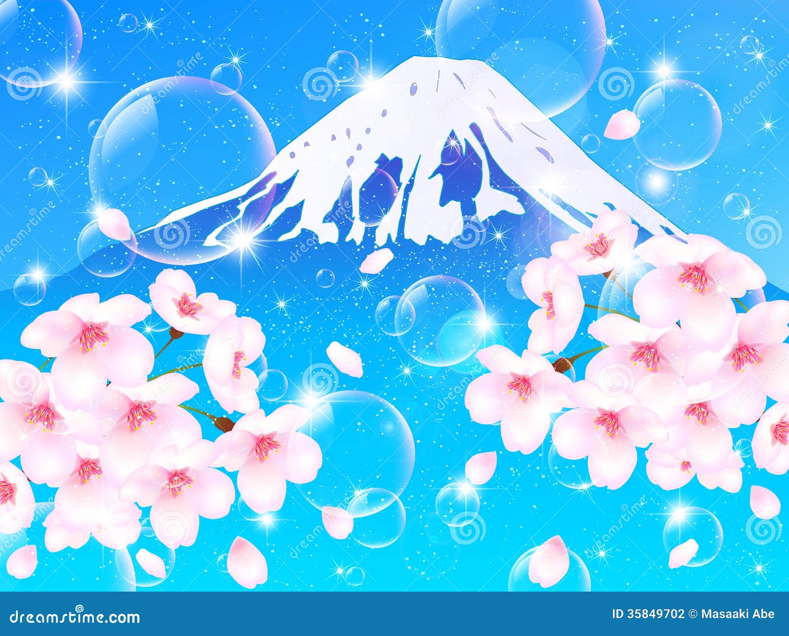 Mt Fuji And Cherry Blossom In Japan Spring Season (Japanese Cal Royalty ...