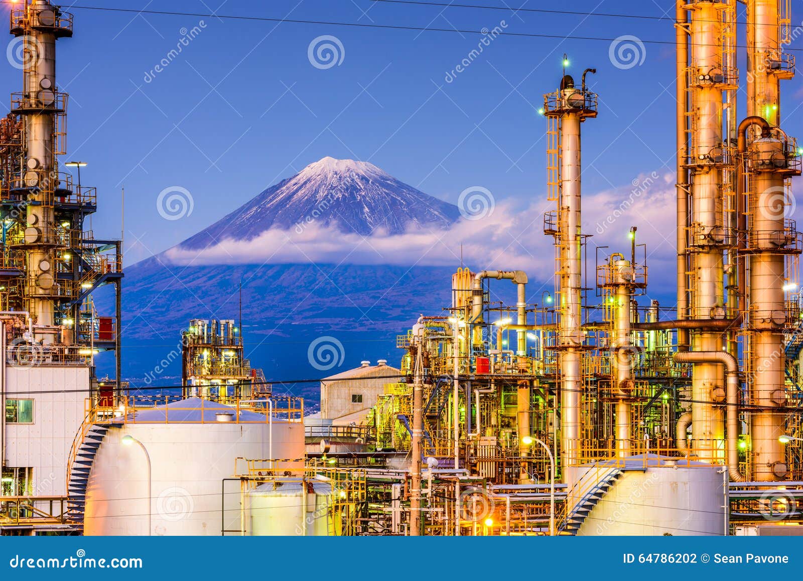 Fuji and Factories stock photo. Image of chemical, manufacturing - 64786202