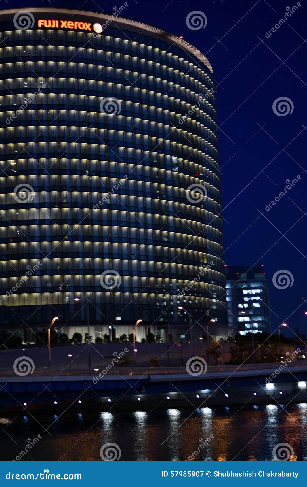 Fuji Xerox Headquarter in Yokohama, Japan at Night Editorial ... Fuji Xerox Headquarter in Yokohama, Japan at Night Editorial ...