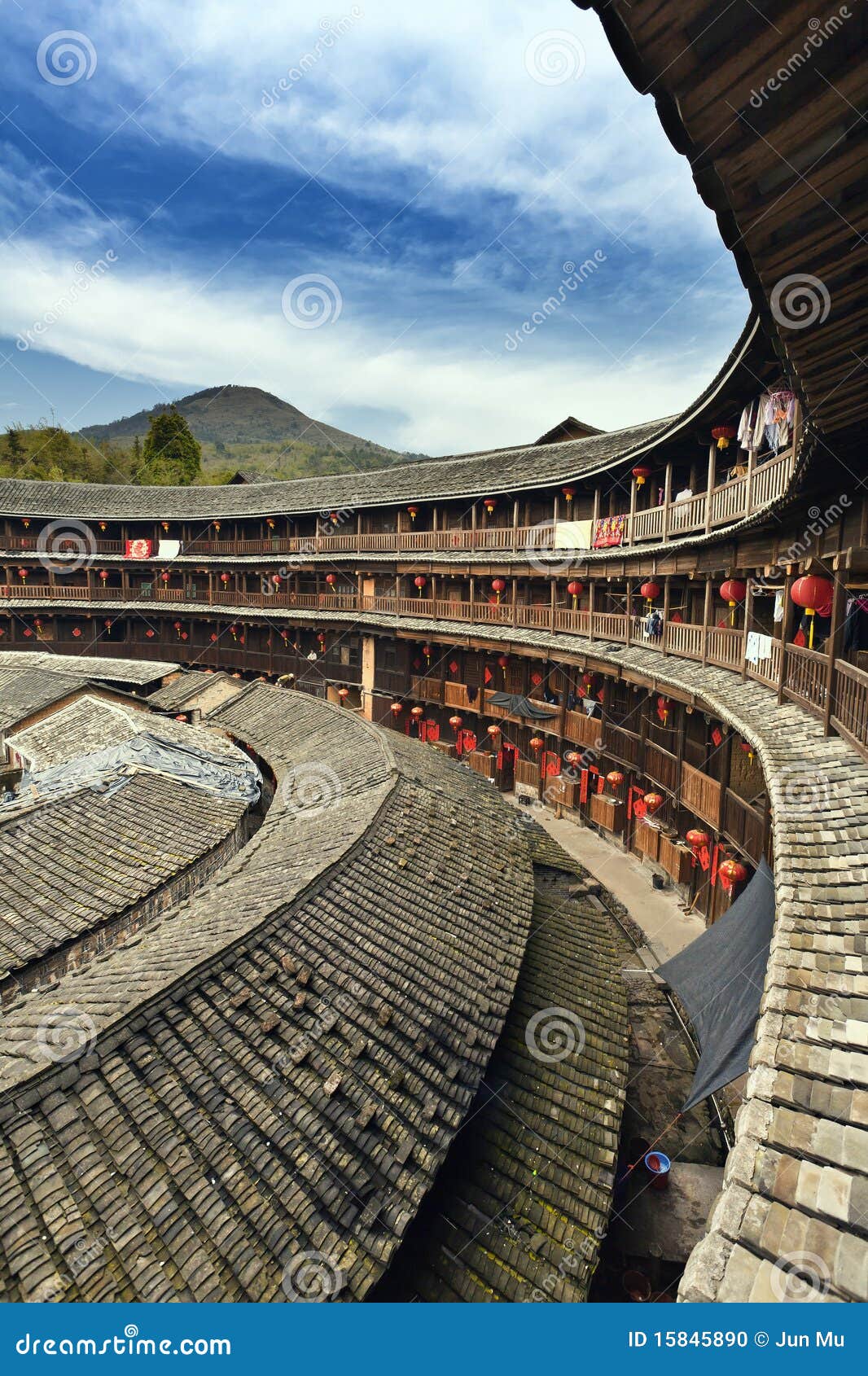 Fujian tulou stock photo. Image of quadrate, hakkas, semi - 15845890