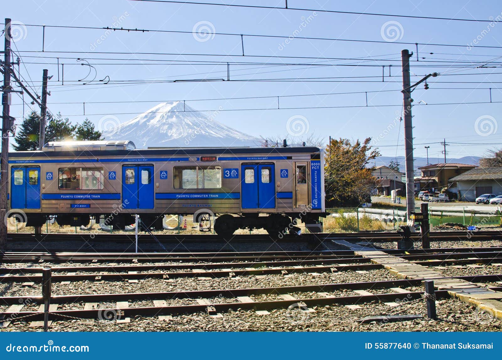 Japanese Fujikyu Express Train In The Station Of Kawaguchi Lake With ...