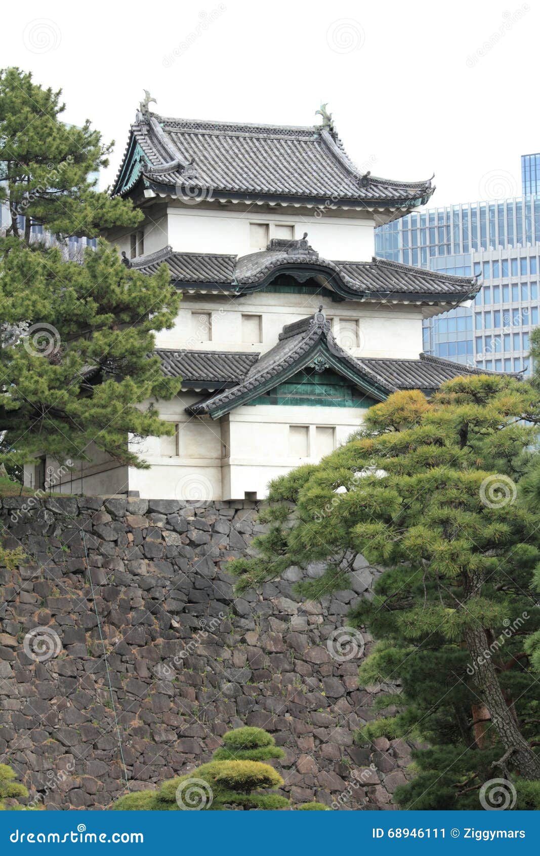 Fujimi Keep of Edo Castle in Tokyo Stock Image - Image of imperial ...