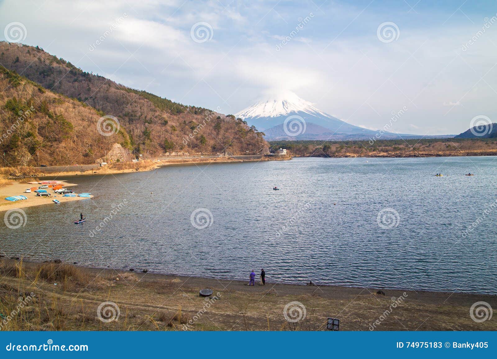 Fujisan and Lake Shoji stock image. Image of japan, rural - 74975183