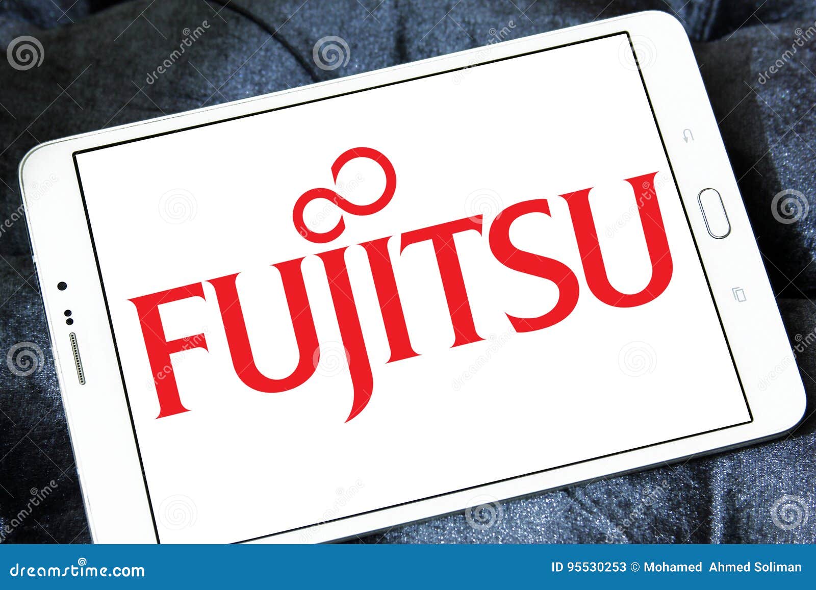 Fujitsu logo editorial stock photo. Image of icons, computer - 95530253