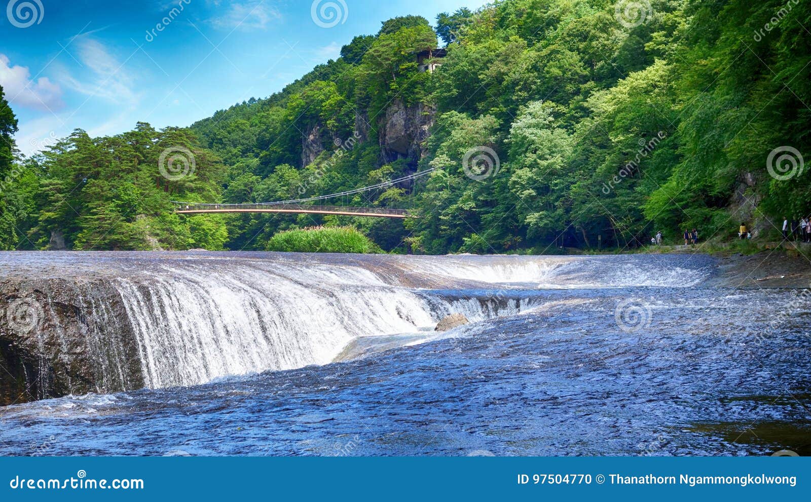 Fukiware No Taki Fall in Summer, Numata, Gunma Stock Photo - Image of ...
