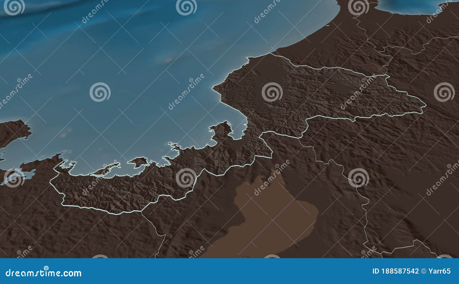 Fukui, Japan - Outlined. Administrative Stock Illustration ...