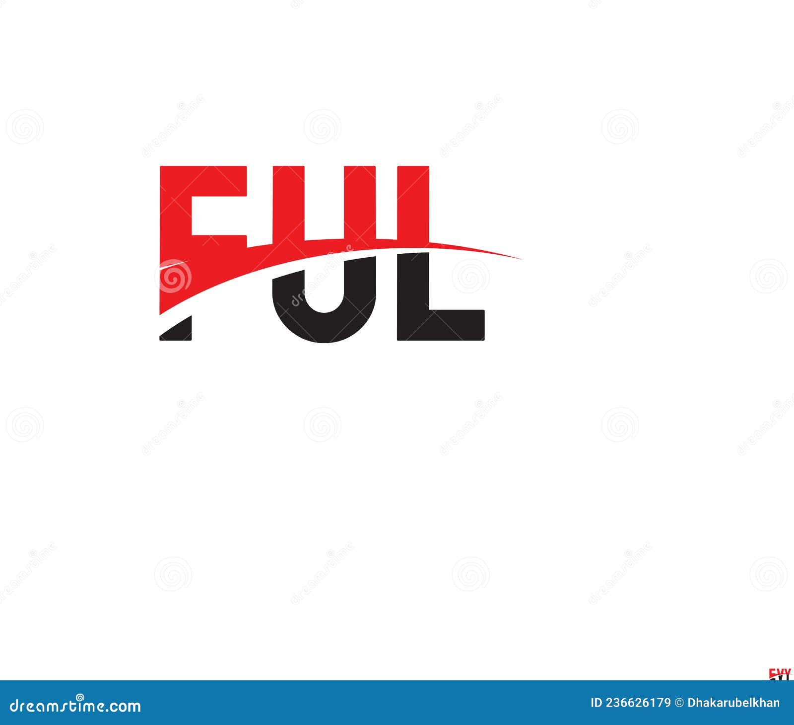FUL Letter Initial Logo Design Vector Illustration Stock Vector ...