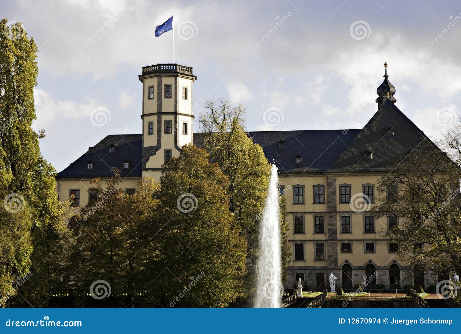 Fulda Castle With Fountain Stock Photo | CartoonDealer.com #12670974