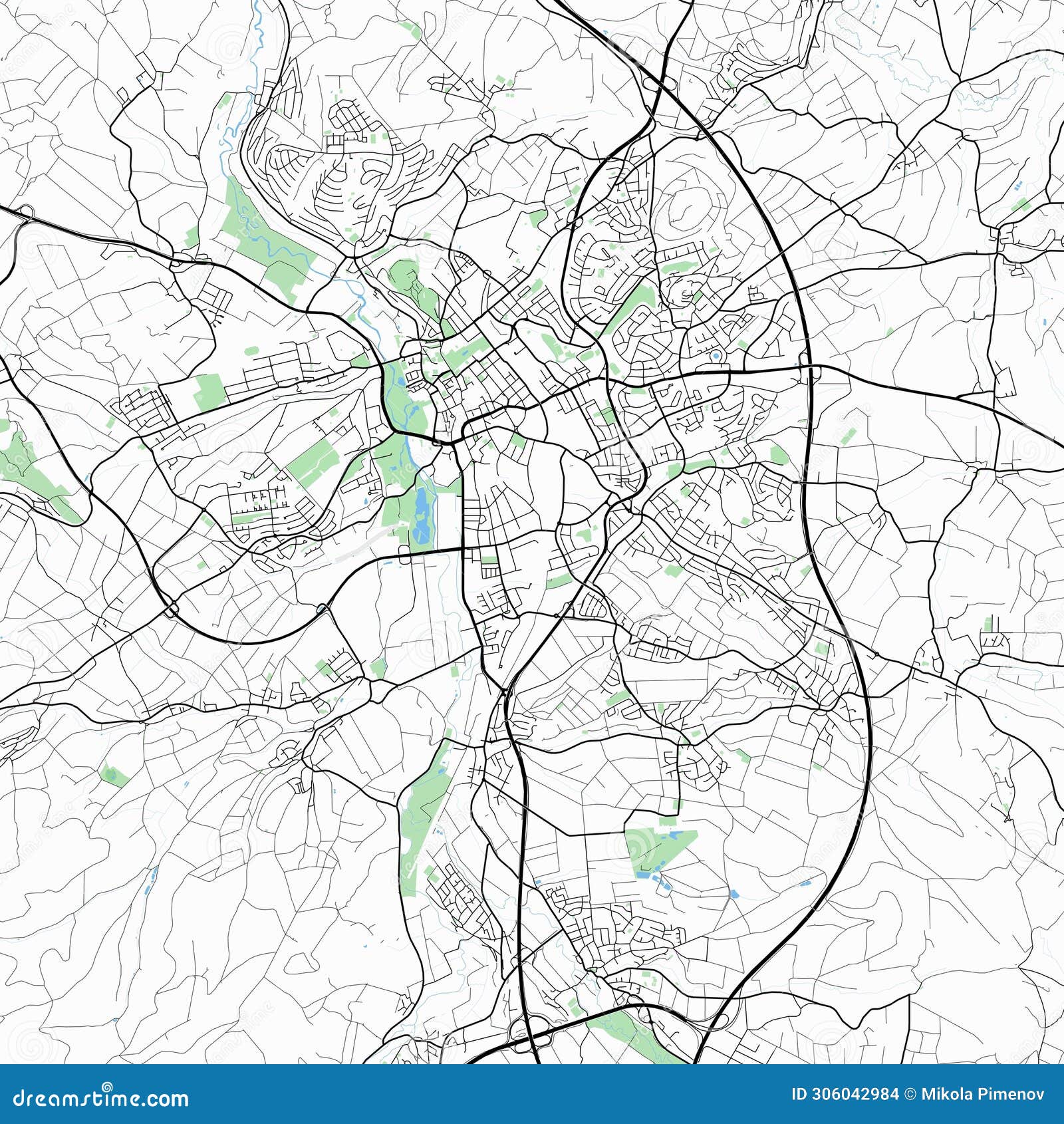 The Fulda map. stock illustration. Illustration of beautiful - 306042984