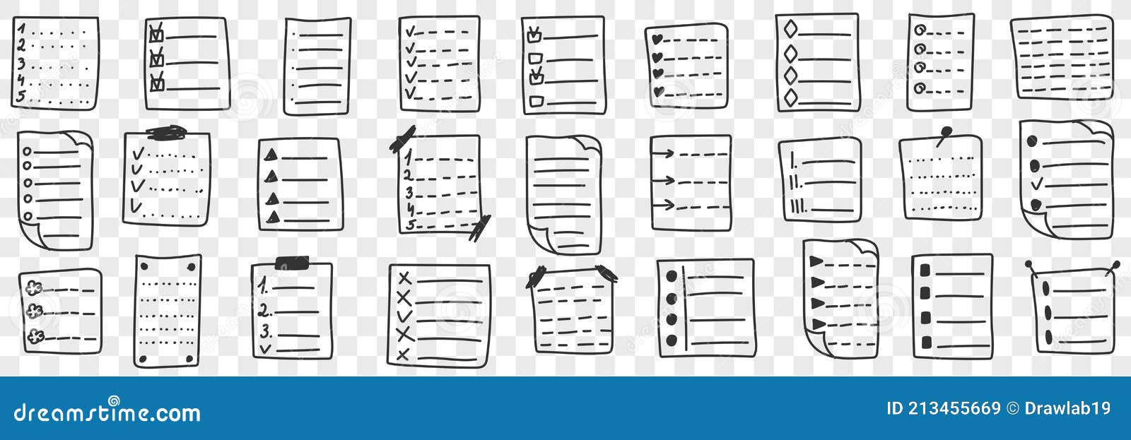 Checklists Doodle Stock Illustrations – 44 Checklists Doodle Stock ...