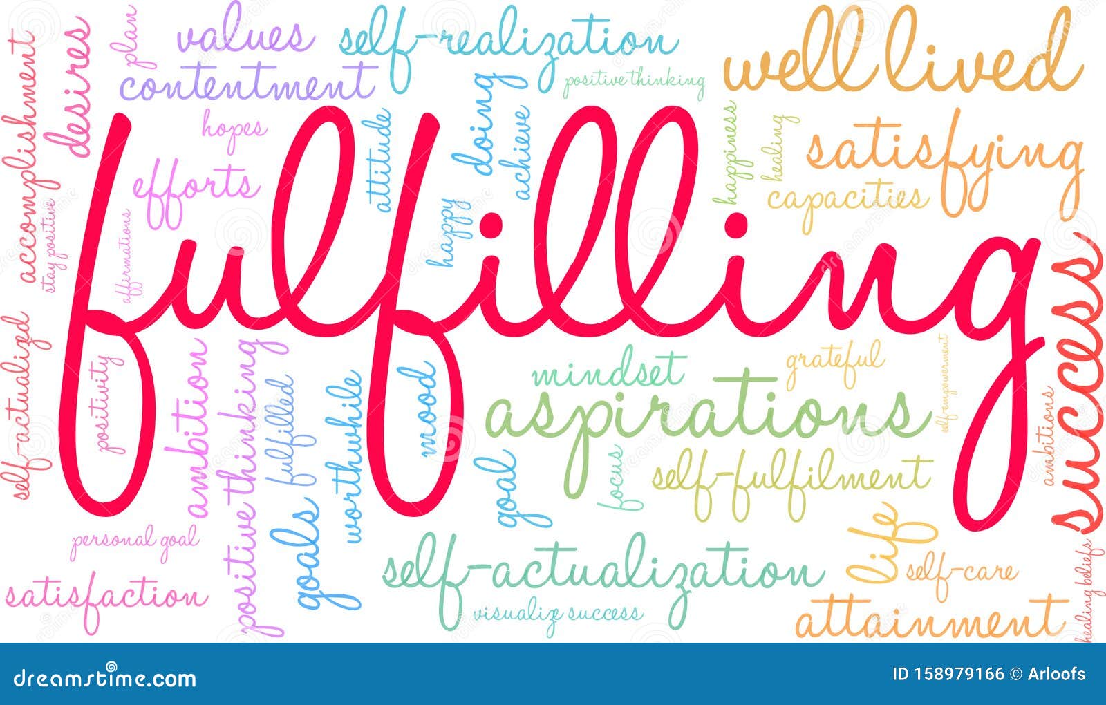 Fulfilling Word Cloud stock vector. Illustration of efforts - 158979166