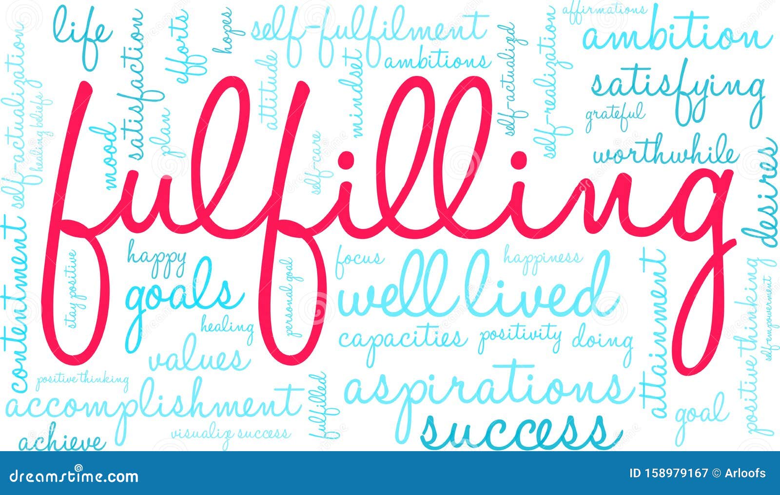 Fulfilling Word Cloud stock vector. Illustration of fulfilled - 158979167