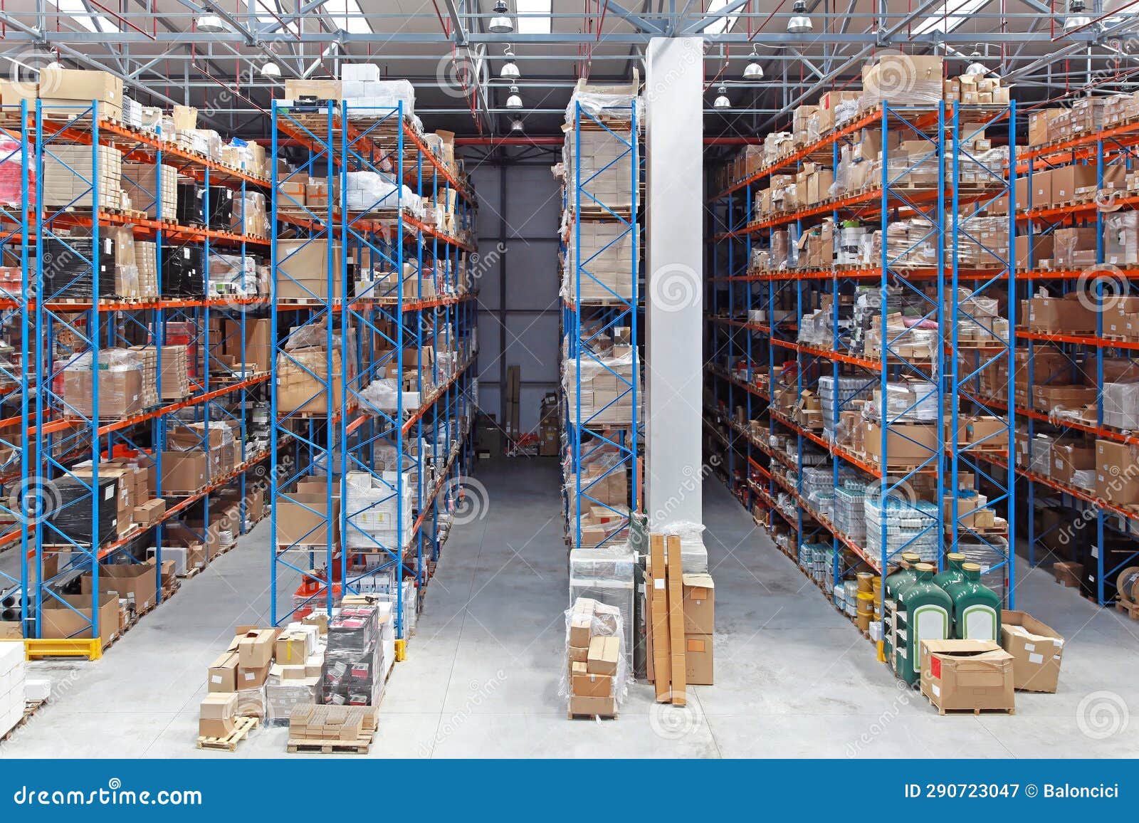 Fulfillment Storage Warehouse Stock Image - Image of boxes, stack ...