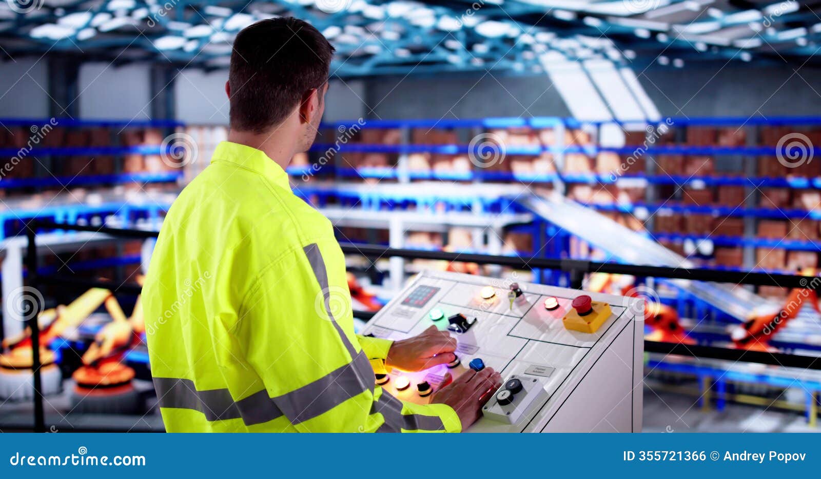Fulfilment Center Warehouse Control Panel Stock Photo - Image of clean ...