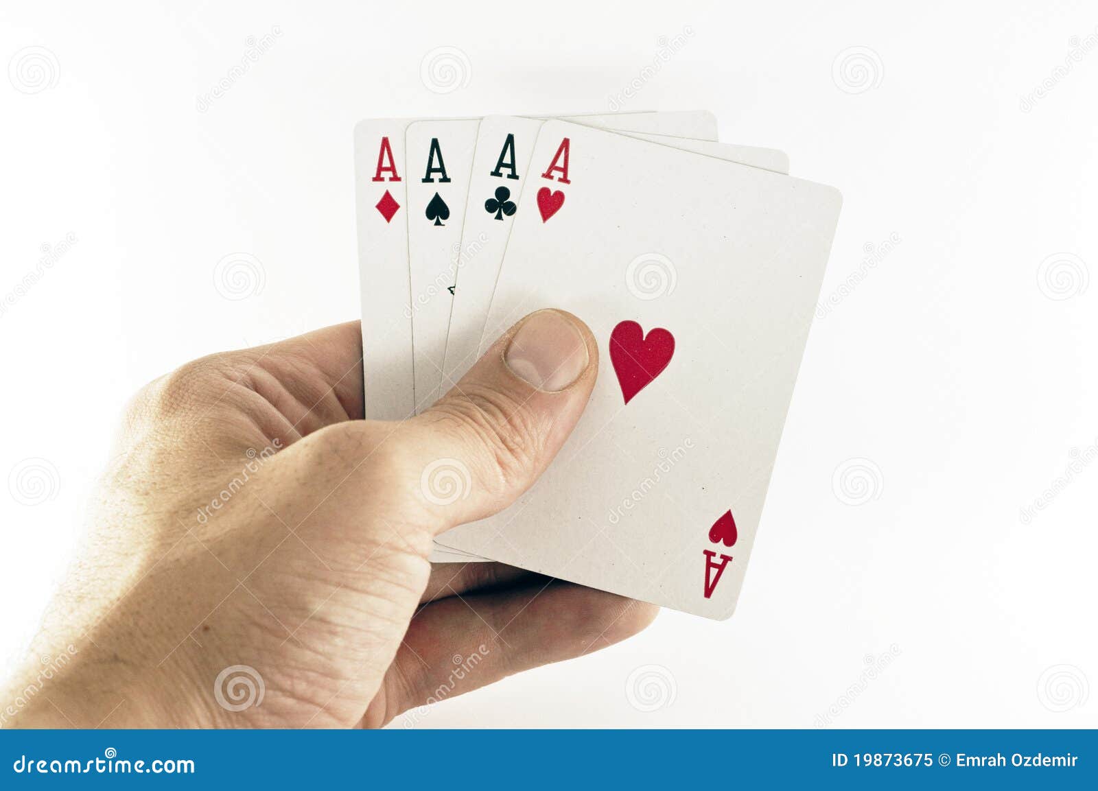 Full ace playing cards stock image. Image of hand, playing - 19873675