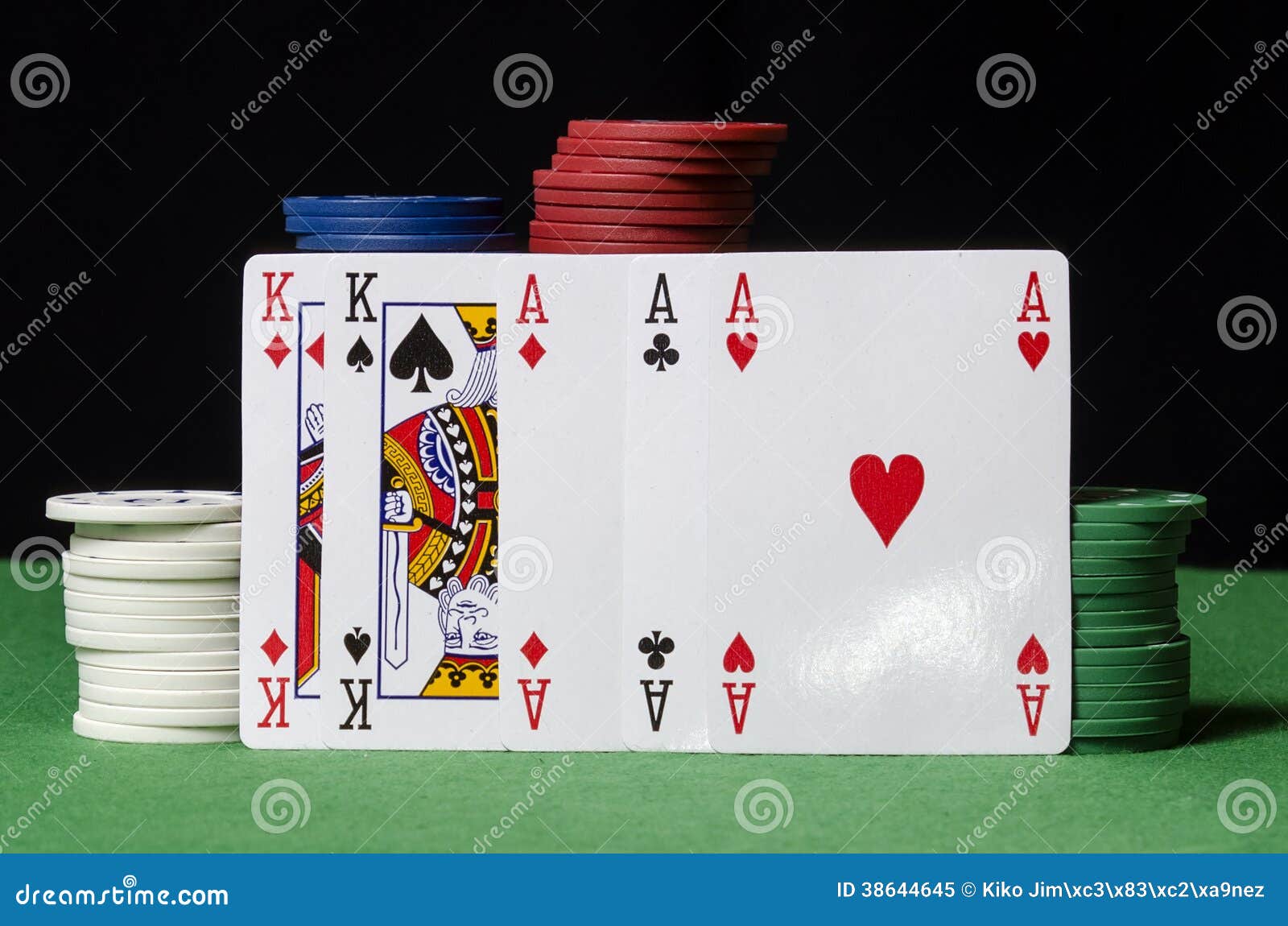 Full aces and king stock image. Image of chance, play - 38644645