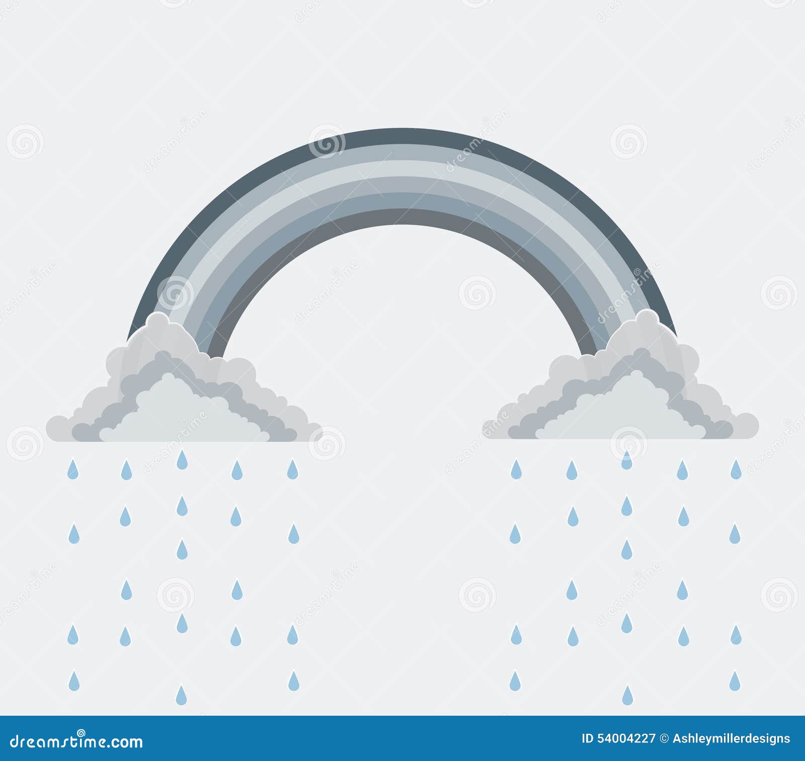 Full-Arc Gray Rainbow stock vector. Illustration of depression - 54004227