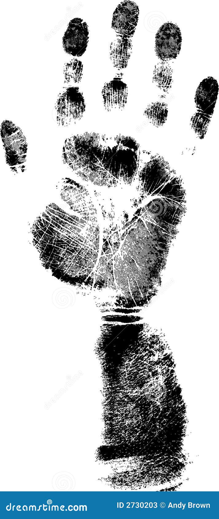 Full Armprint stock vector. Illustration of safety, information - 2730203