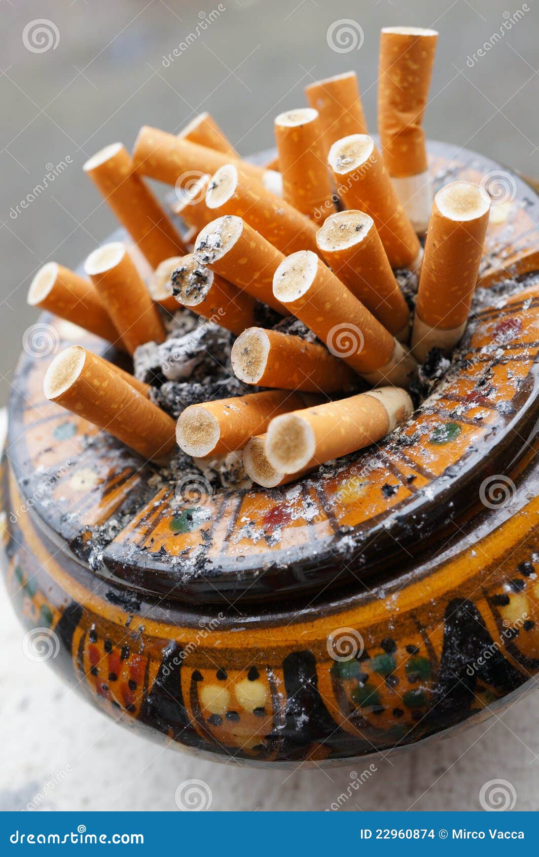 Full ashtray stock photo. Image of nicotine, dangerous - 22960874