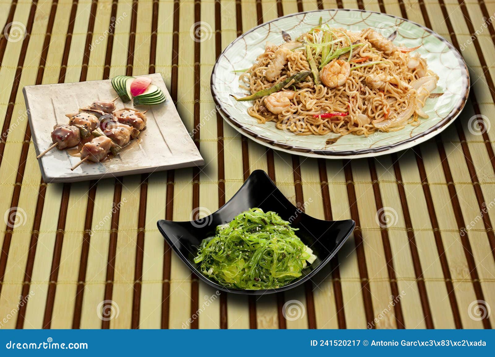 Full Asian menu stock image. Image of seafood, breakfast - 241520217