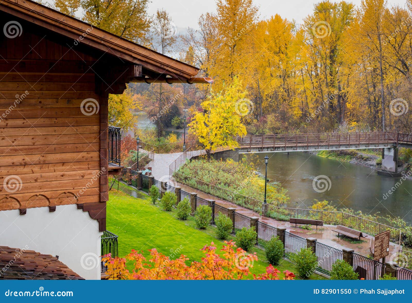 Full Autumn in Leavenworth, Washington Stock Photo - Image of november ...