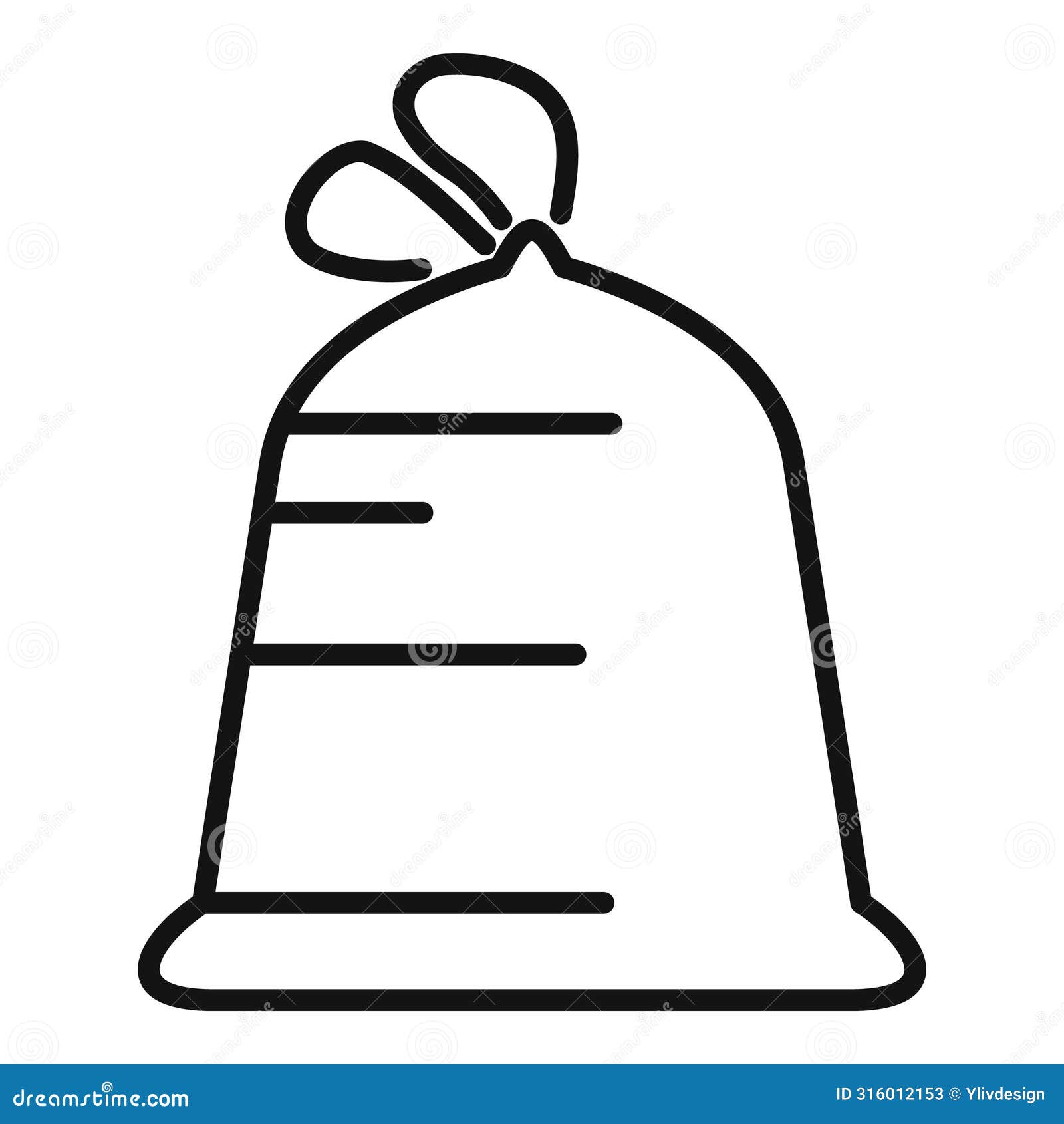 Full Bag Trash Icon Outline Vector. Eco Garbage Stock Vector ...
