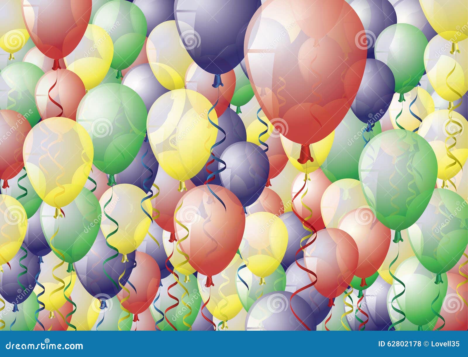 Full of balloons stock illustration. Illustration of birthday - 62802178