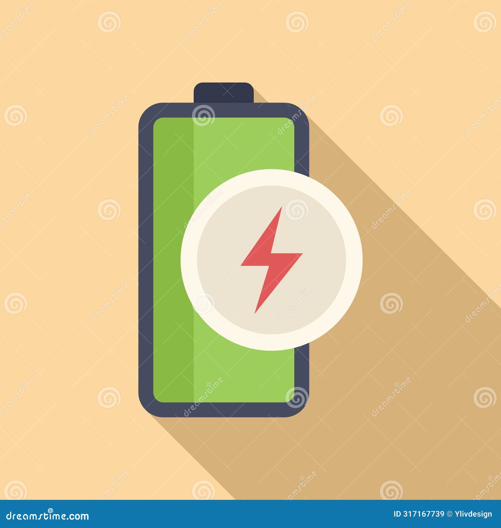 Full Battery Charging Icon Flat Vector. Volt Strength Stock Vector ...