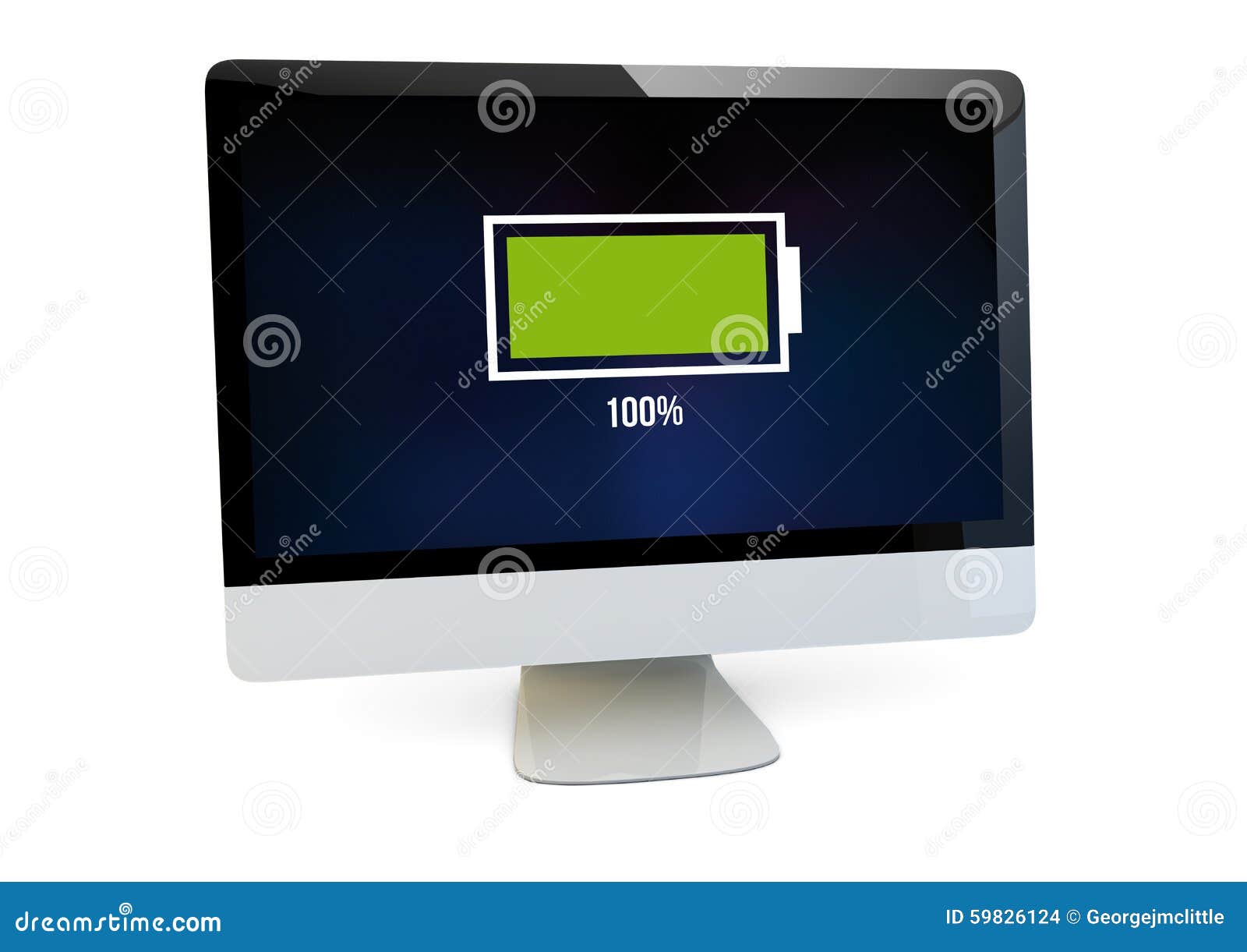 Full battery computer stock illustration. Illustration of charge - 59826124