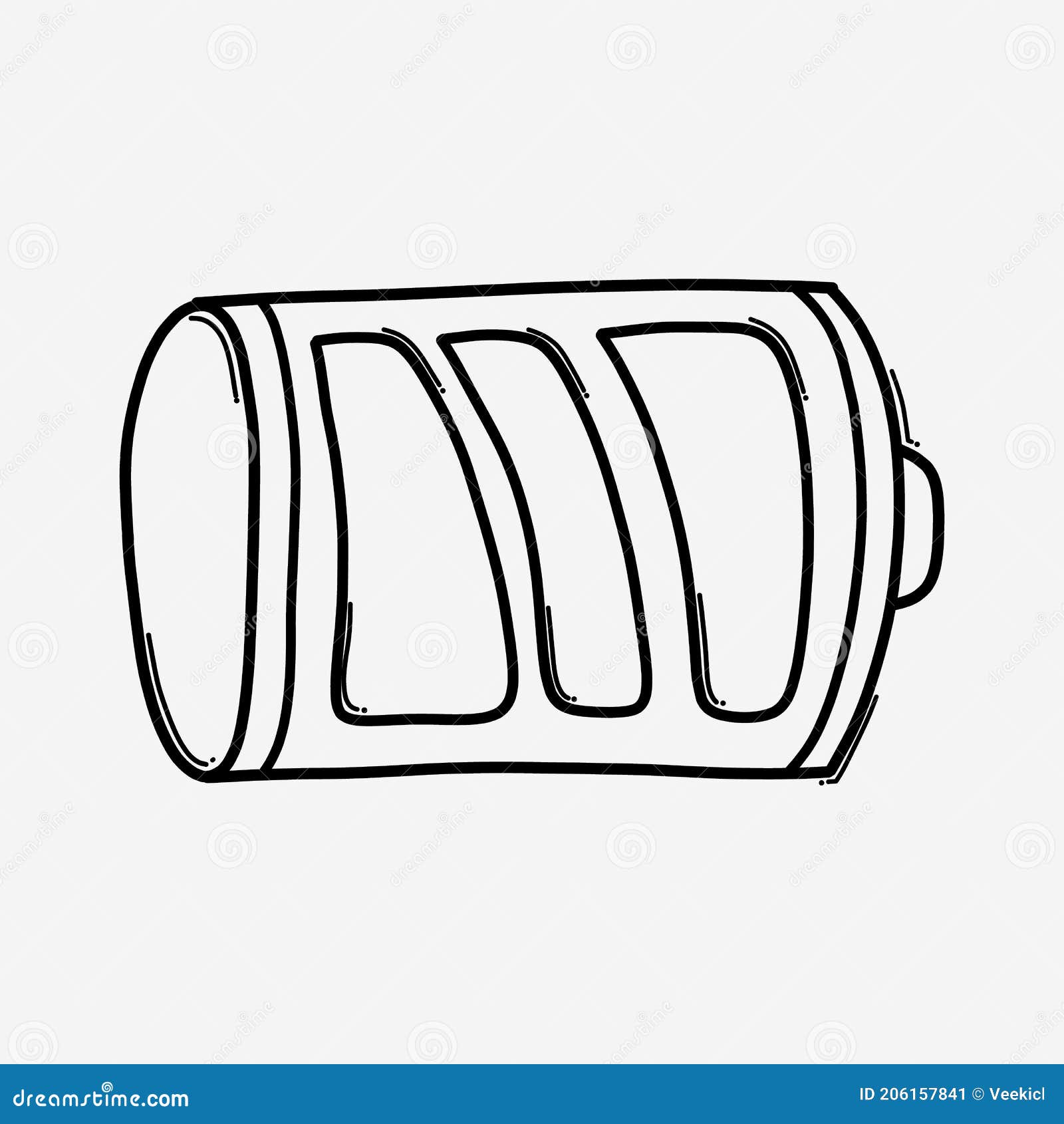 Full Battery Doodle Vector Icon. Drawing Sketch Illustration Hand Drawn ...