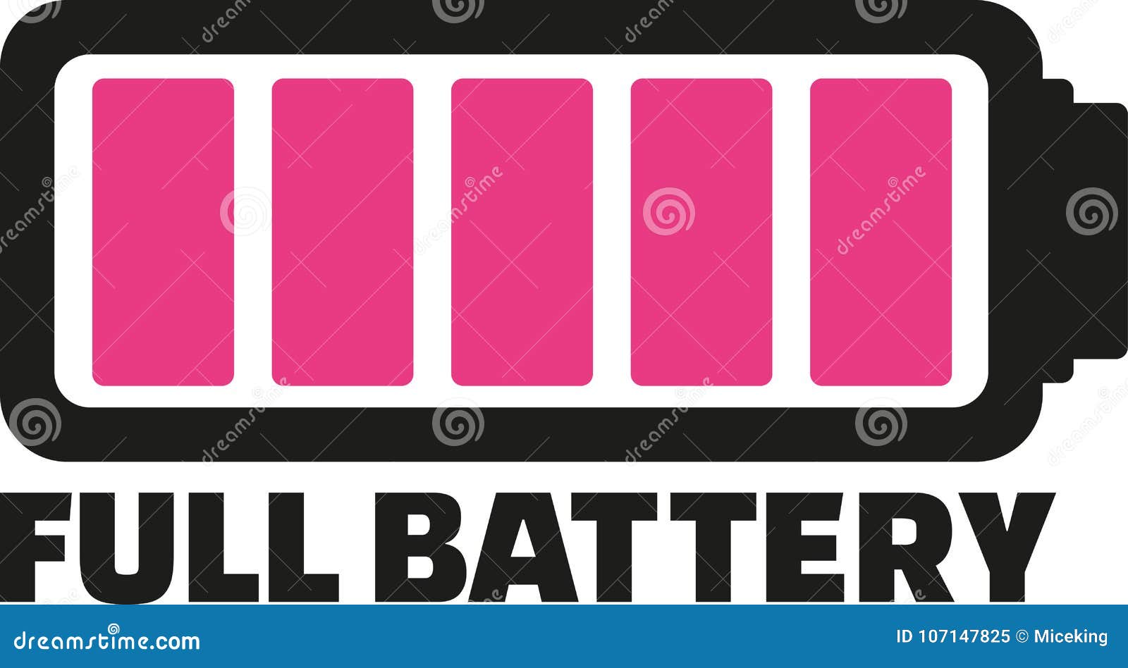Full battery icon stock vector. Illustration of electricity - 107147825