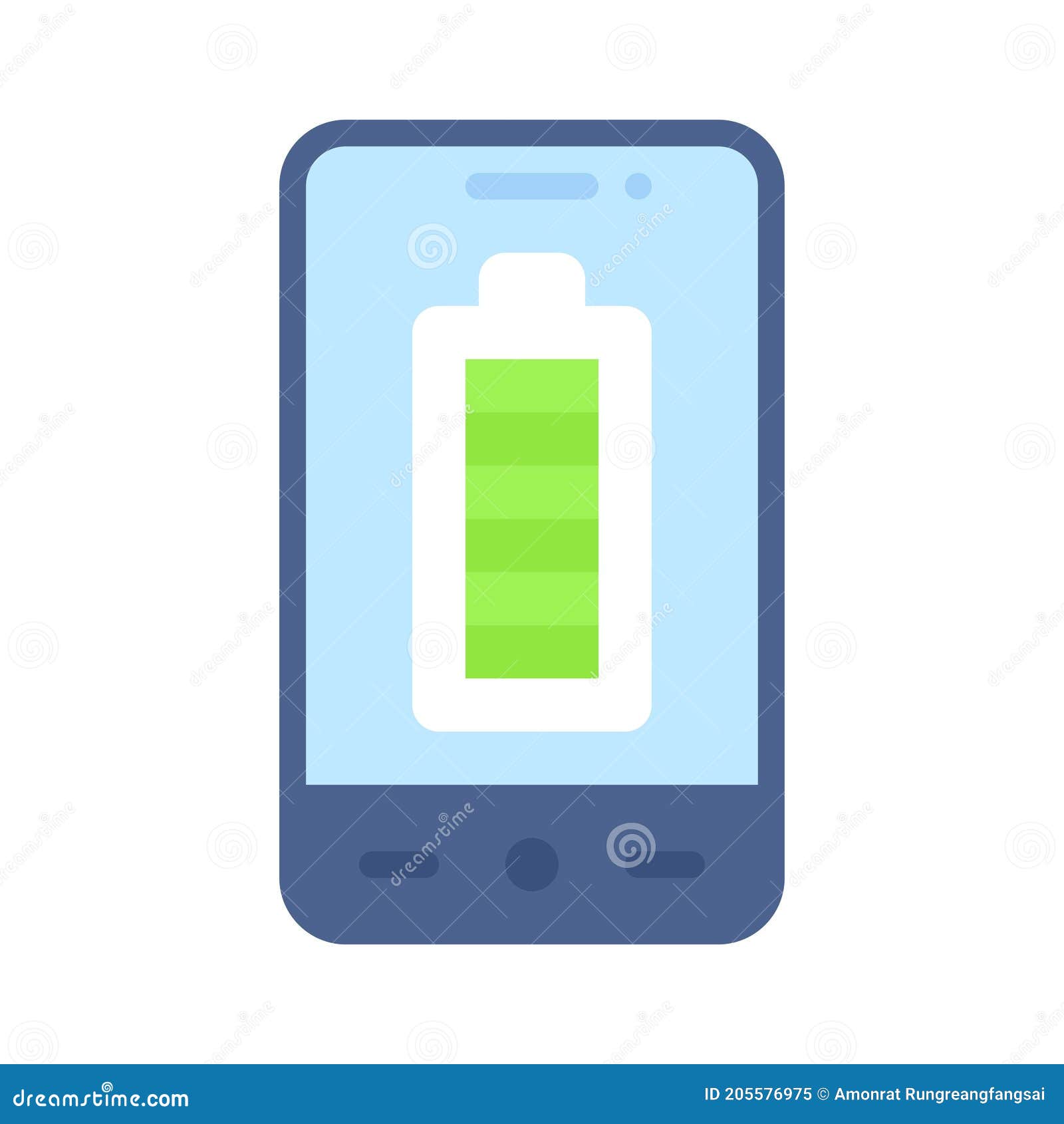 Full Battery Icon, Mobile Application Vector Illustration Stock Vector ...